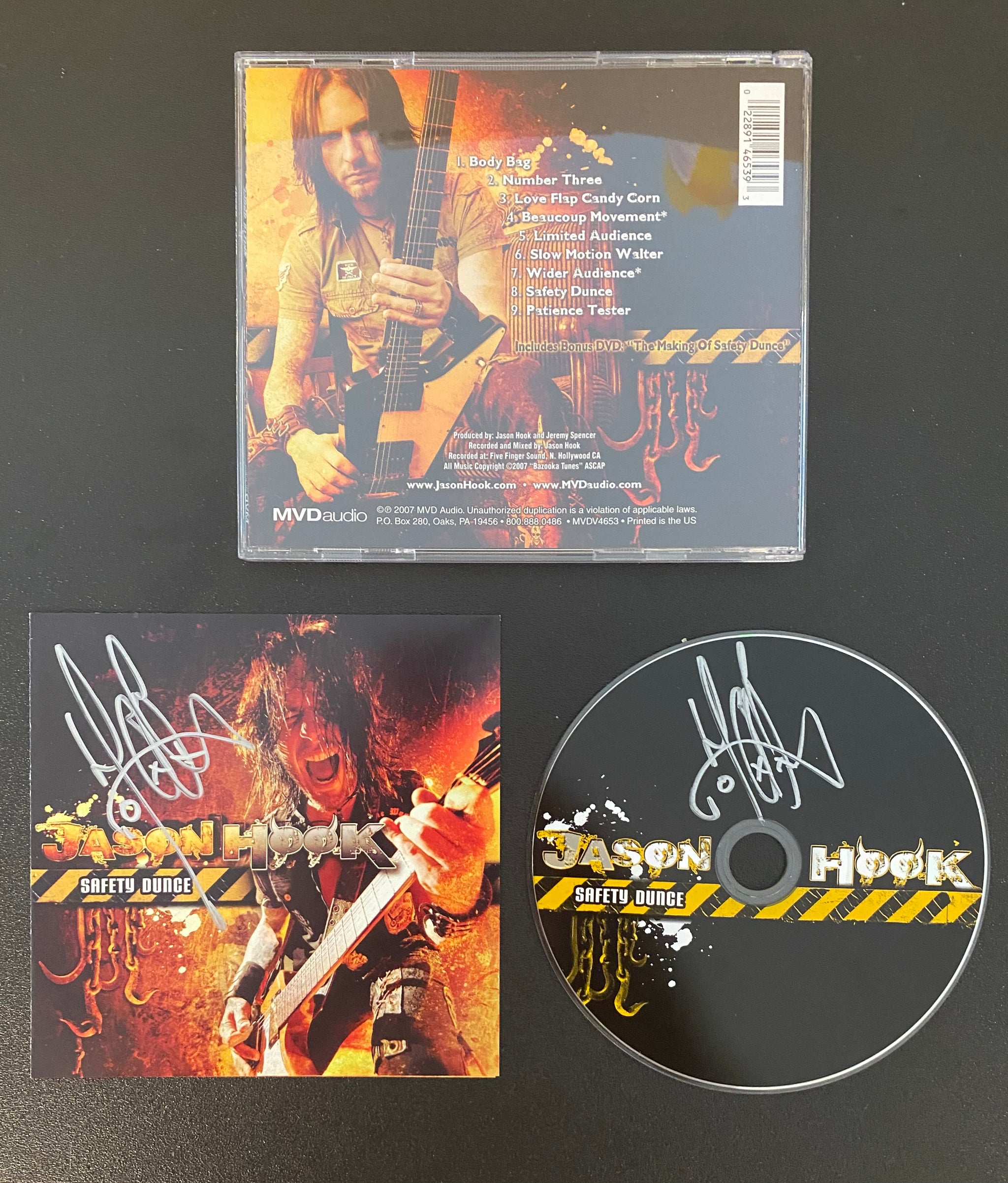 Signed 2007 Jason Hook "Safety Dunce" CD / DVD – JASON HOOK